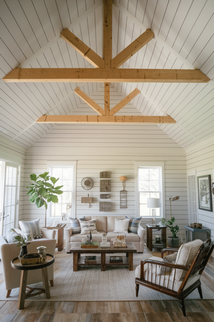28 Timeless Shiplap Ceiling and Beam Designs for Rustic Interiors ...