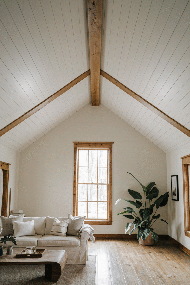 28 Timeless Shiplap Ceiling and Beam Designs for Rustic Interiors ...