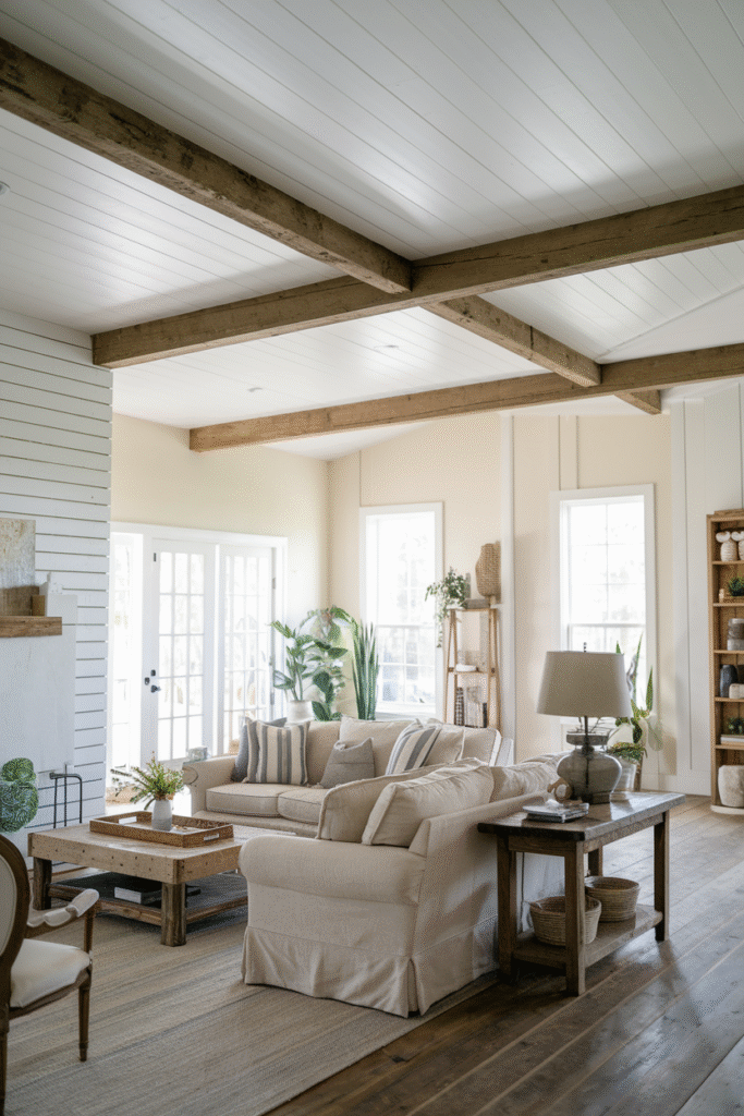 28 Timeless Shiplap Ceiling and Beam Designs for Rustic Interiors ...