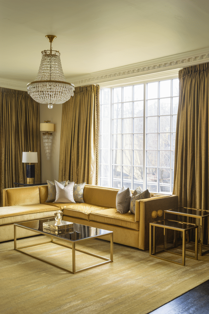 37 Dazzling Gold Living Room Designs for a Touch of Glamour – Saca Home