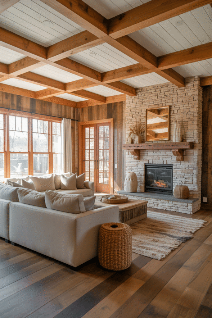 28 Timeless Shiplap Ceiling and Beam Designs for Rustic Interiors ...