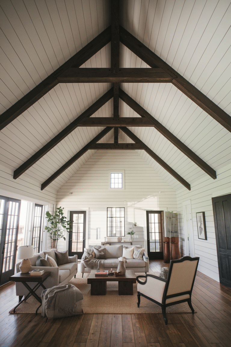28 Timeless Shiplap Ceiling and Beam Designs for Rustic Interiors ...