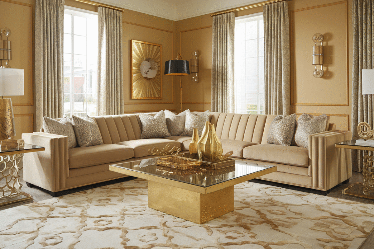 37 Dazzling Gold Living Room Designs for a Touch of Glamour – Saca Home