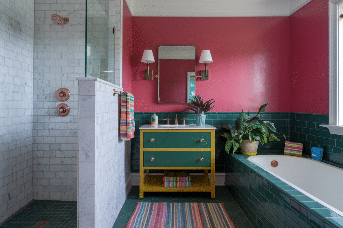 35 Eye-Catching Bathroom Designs That Embrace Vibrant Hues – Saca Home