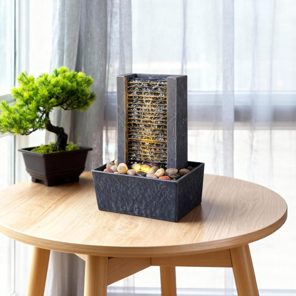 House Decorative Indoor Fountain with LED Light : A Calming Meditation ...