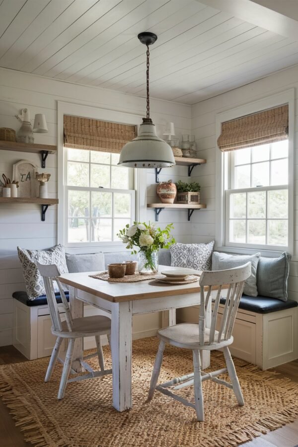 35 Farmhouse Breakfast Nook Ideas That Turn Every Morning into Comfort ...
