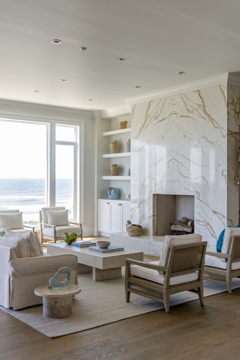 33 Coastal Fireplace Ideas to Inspire Your Seaside-Inspired Decor ...