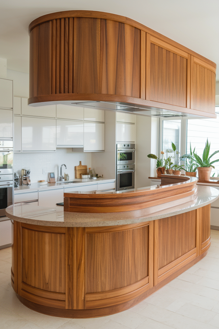 30 Stylish Curved Kitchen Island Designs for a Sophisticated Touch ...
