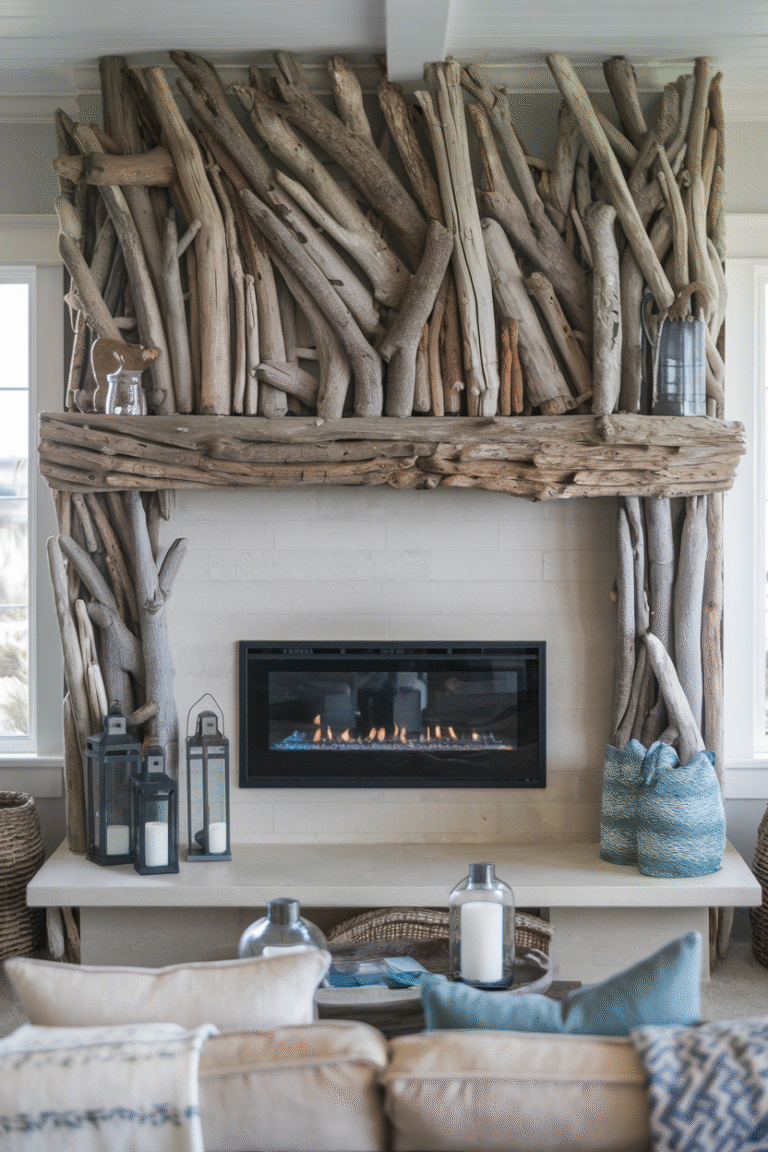33 Coastal Fireplace Ideas to Inspire Your Seaside-Inspired Decor ...
