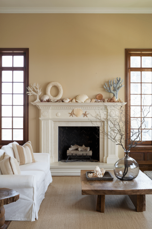 33 Coastal Fireplace Ideas to Inspire Your Seaside-Inspired Decor ...