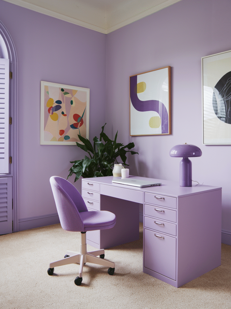 27 Chic Purple Home Office Ideas for a Stylish Workspace – Saca Home